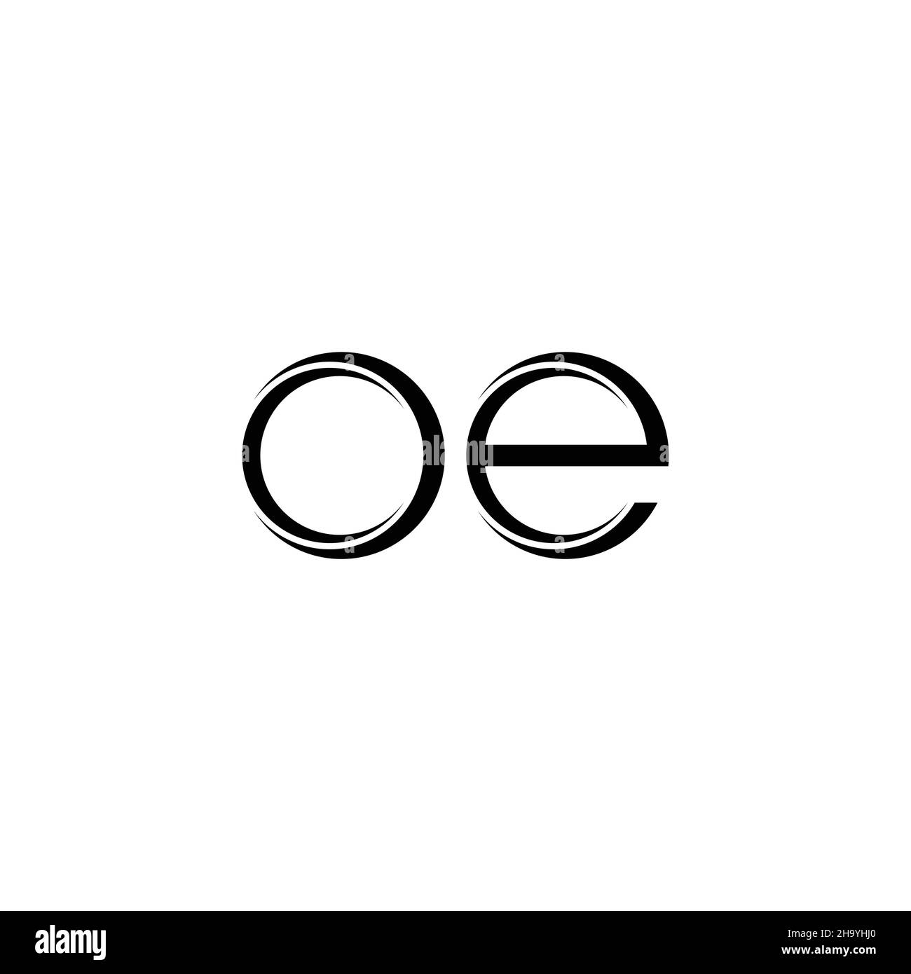 OE Logo monogram with slice rounded modern design template isolated on white background Stock ...