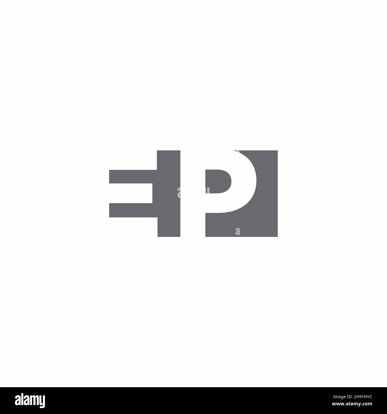 EP Logo monogram with negative space style design template isolated on ...