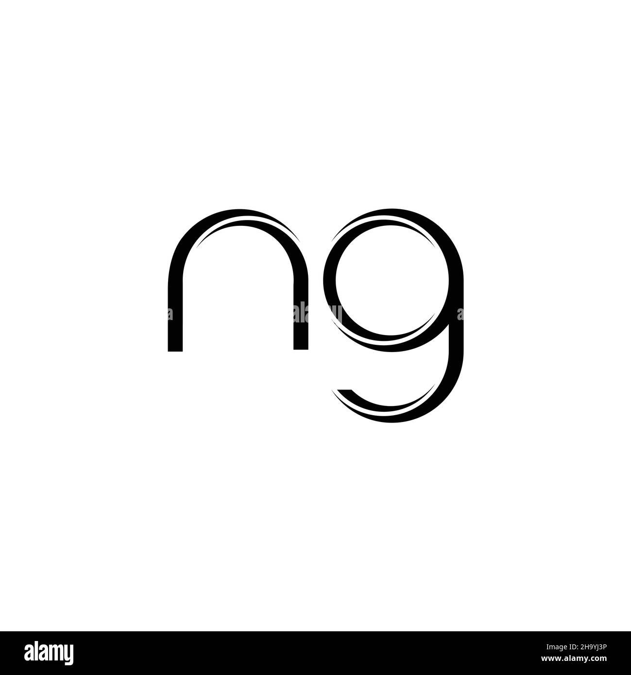 NG Logo monogram with slice rounded modern design template isolated on ...