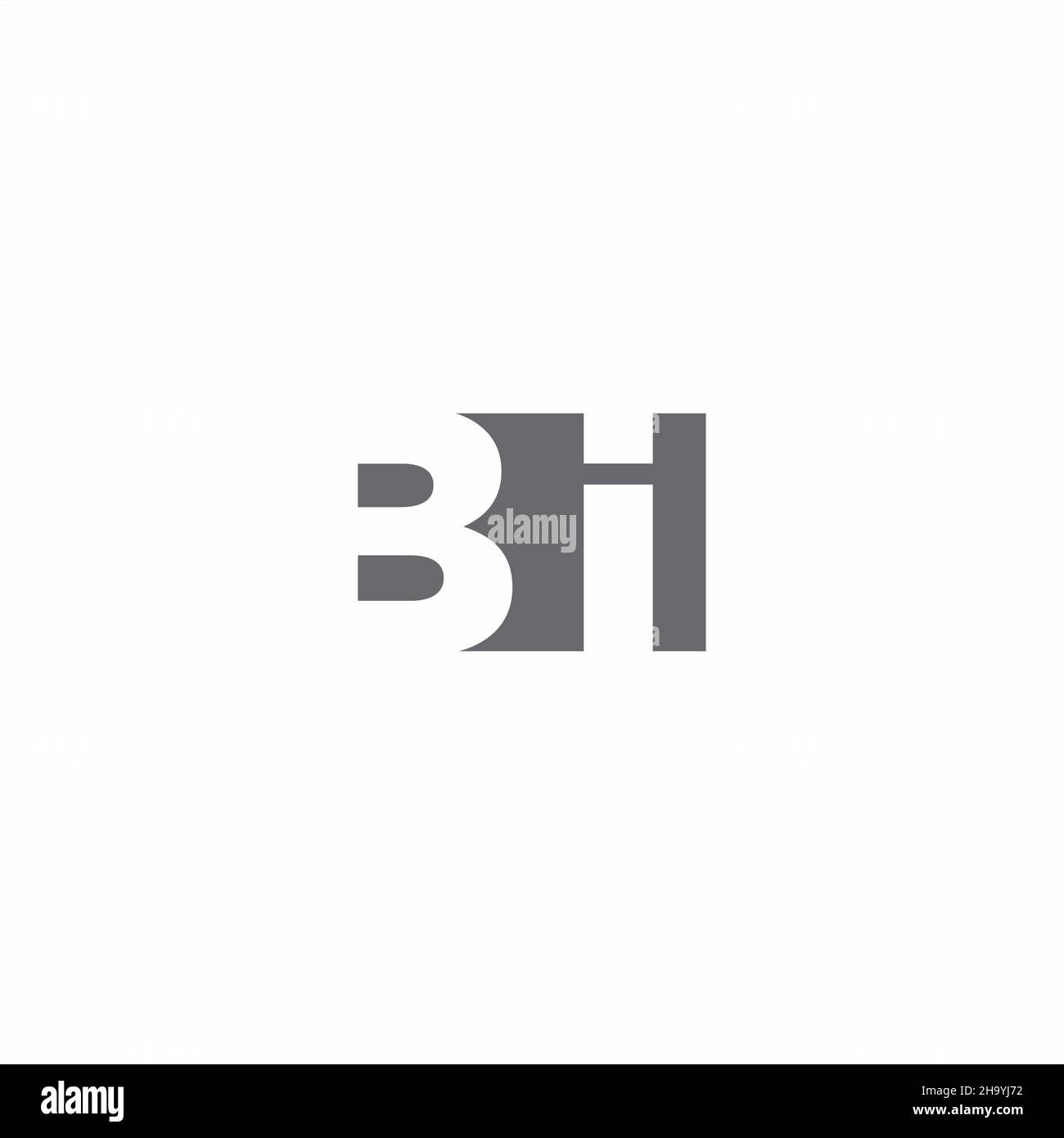 BI Logo monogram with negative space style design template isolated on ...