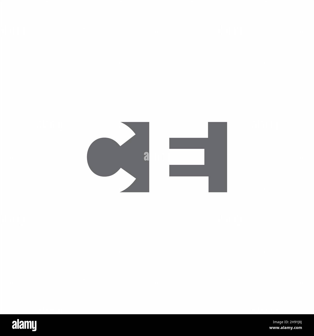 CE Logo monogram with negative space style design template isolated on ...