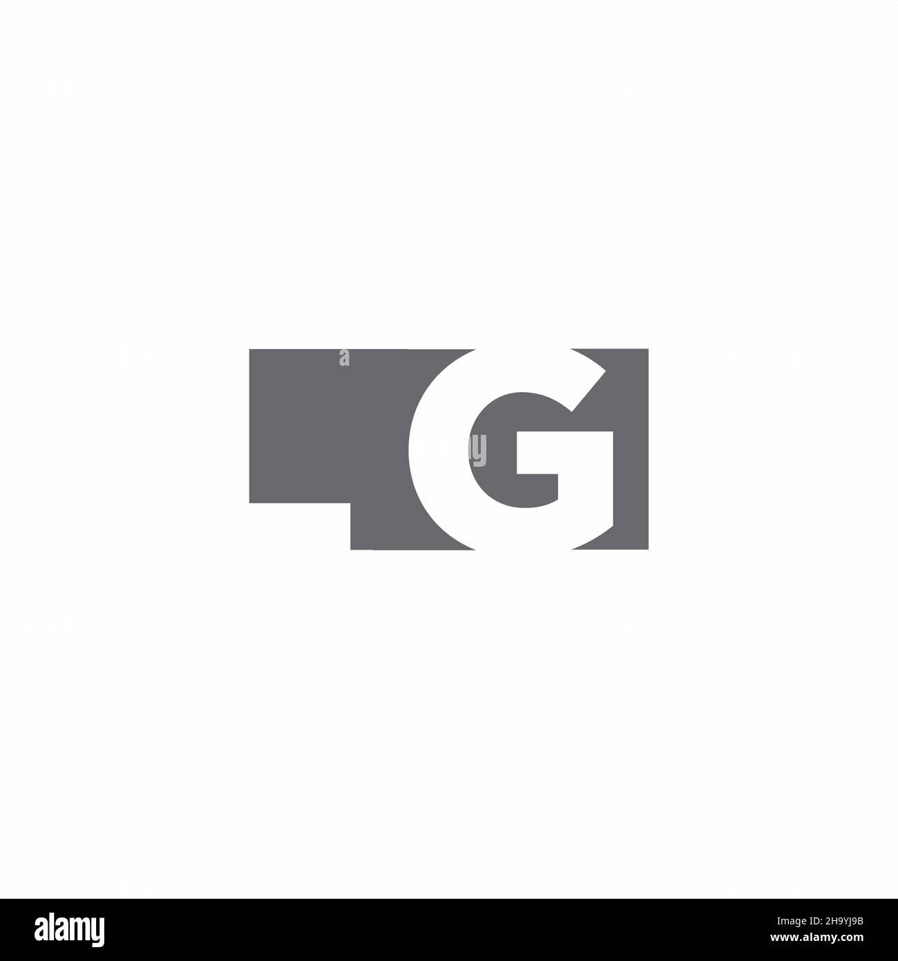 LG Logo monogram with negative space style design template isolated on white background Stock ...