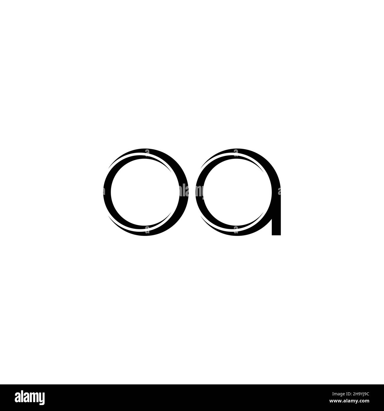 OA Logo monogram with slice rounded modern design template isolated on white background Stock ...