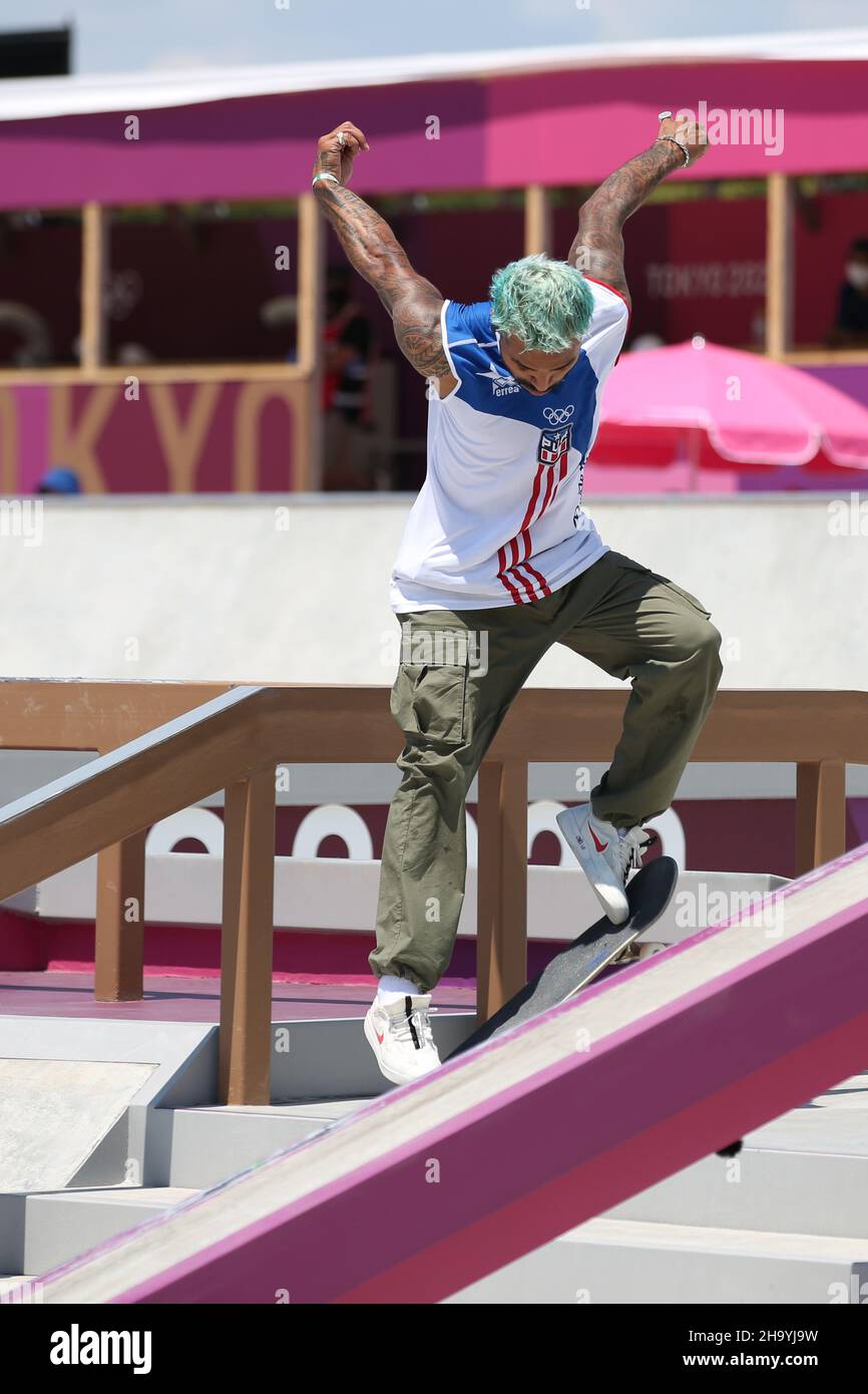 JULY 25th, 2021 - TOKYO, JAPAN: Manny SANTIAGO of Puerto Rico in action ...