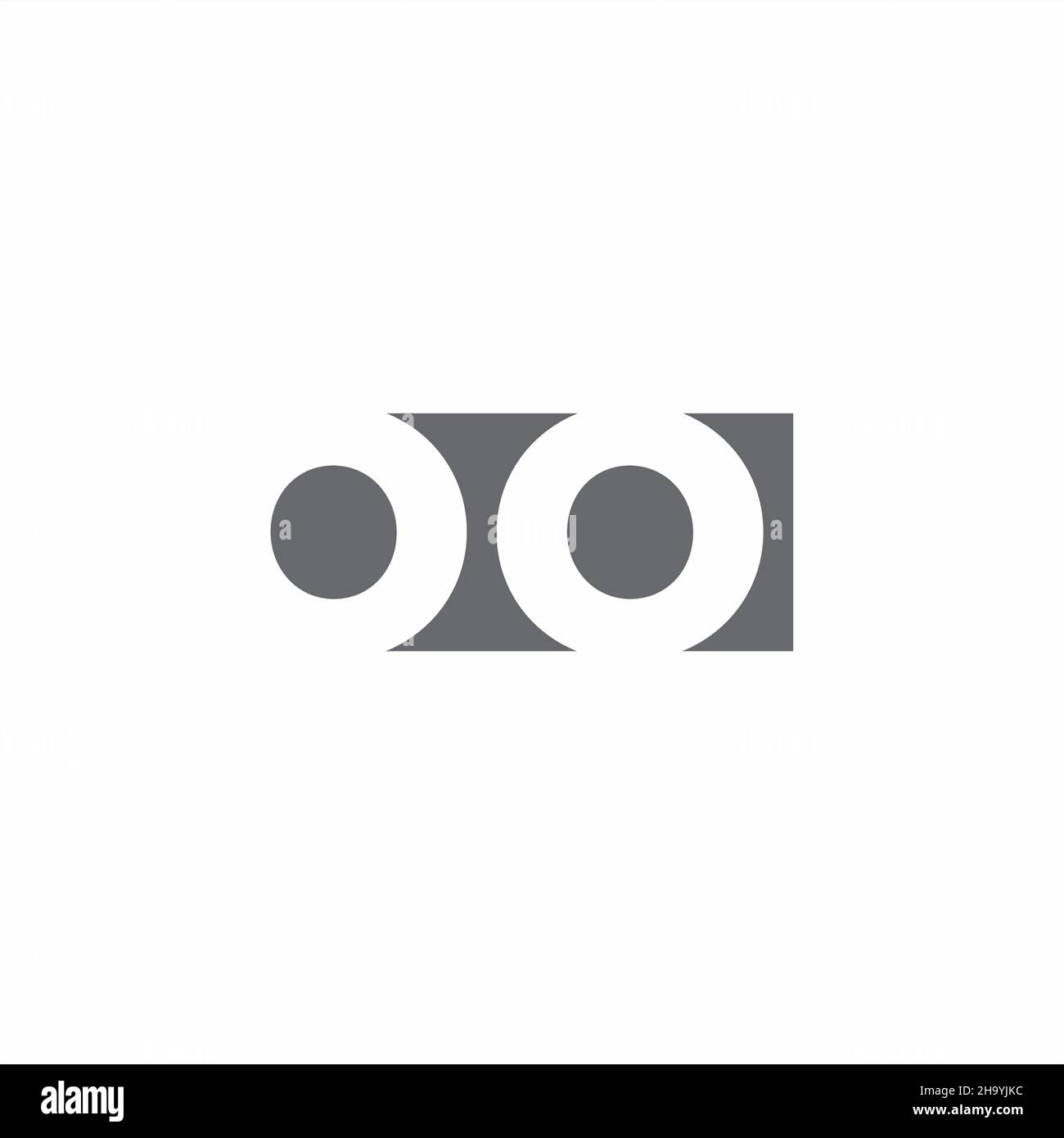 OO Logo monogram with negative space style design template isolated on ...