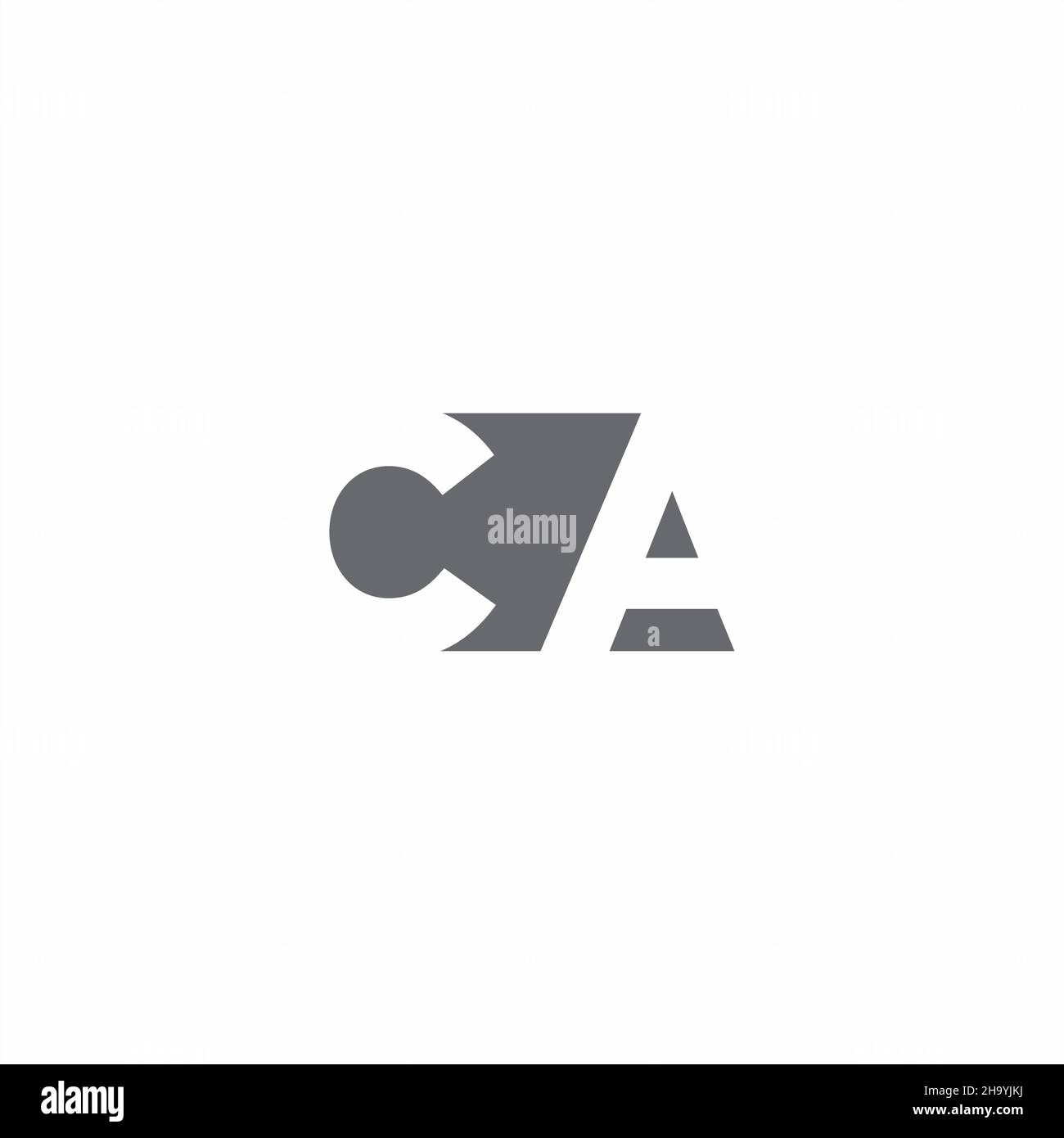 CA Logo monogram with negative space style design template isolated on ...