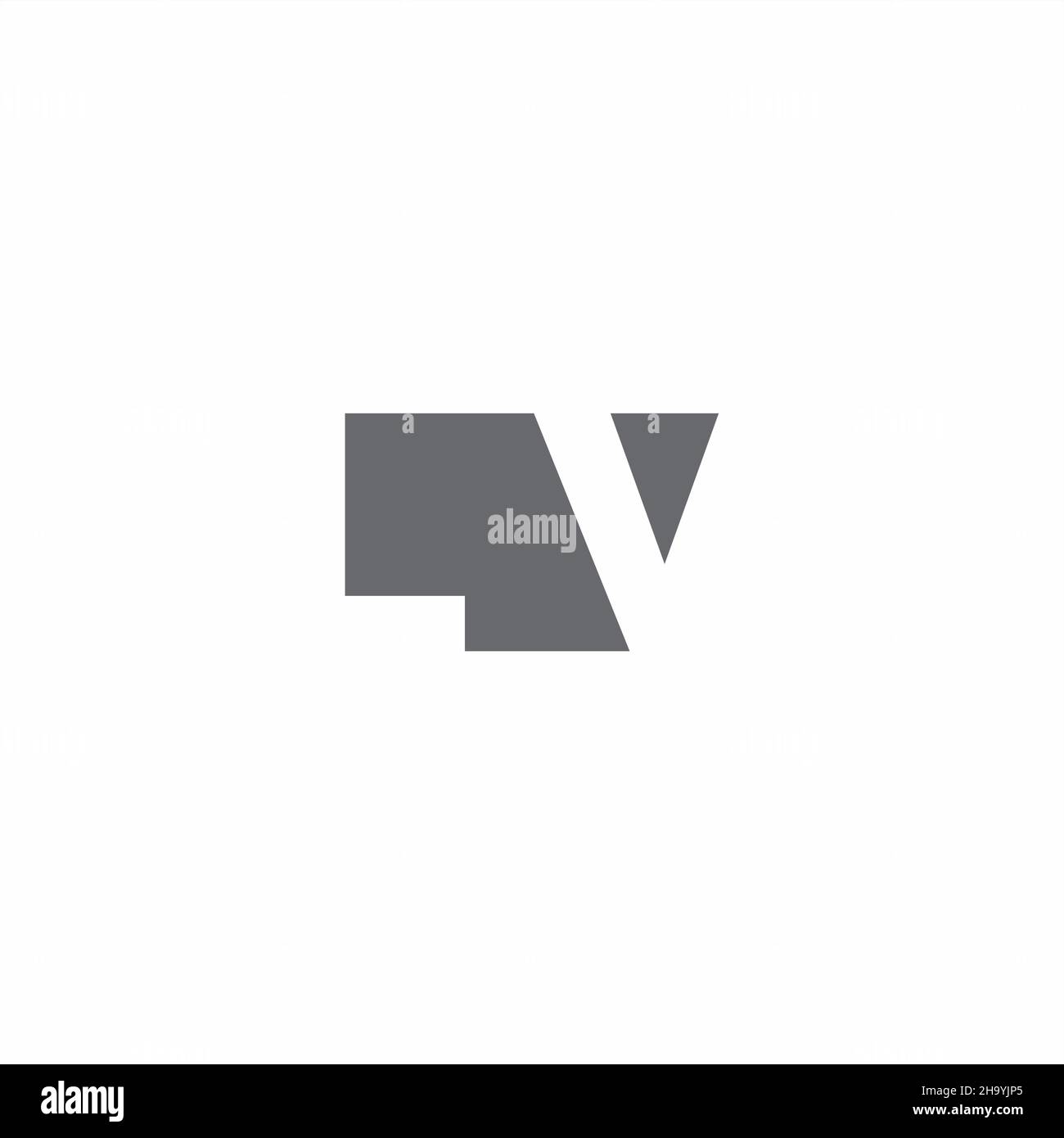 LV Logo monogram with negative space style design template isolated on ...