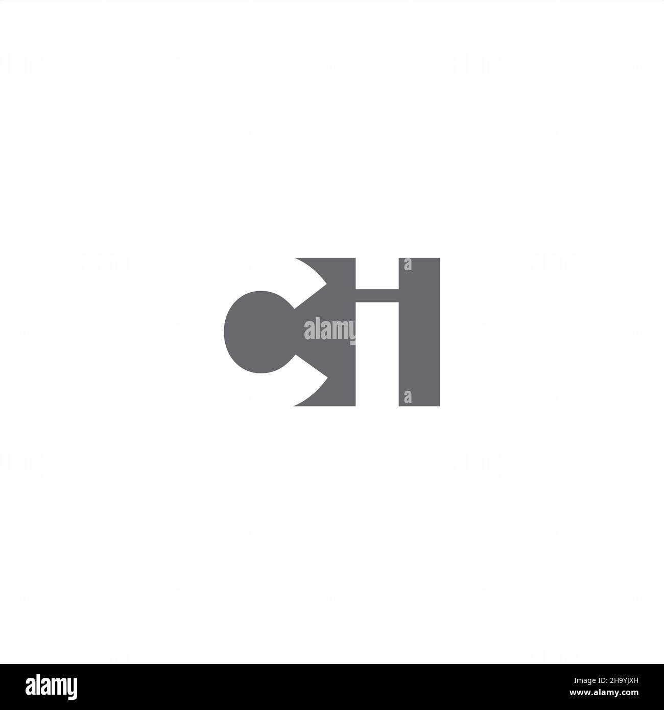 CI Logo monogram with negative space style design template isolated on ...