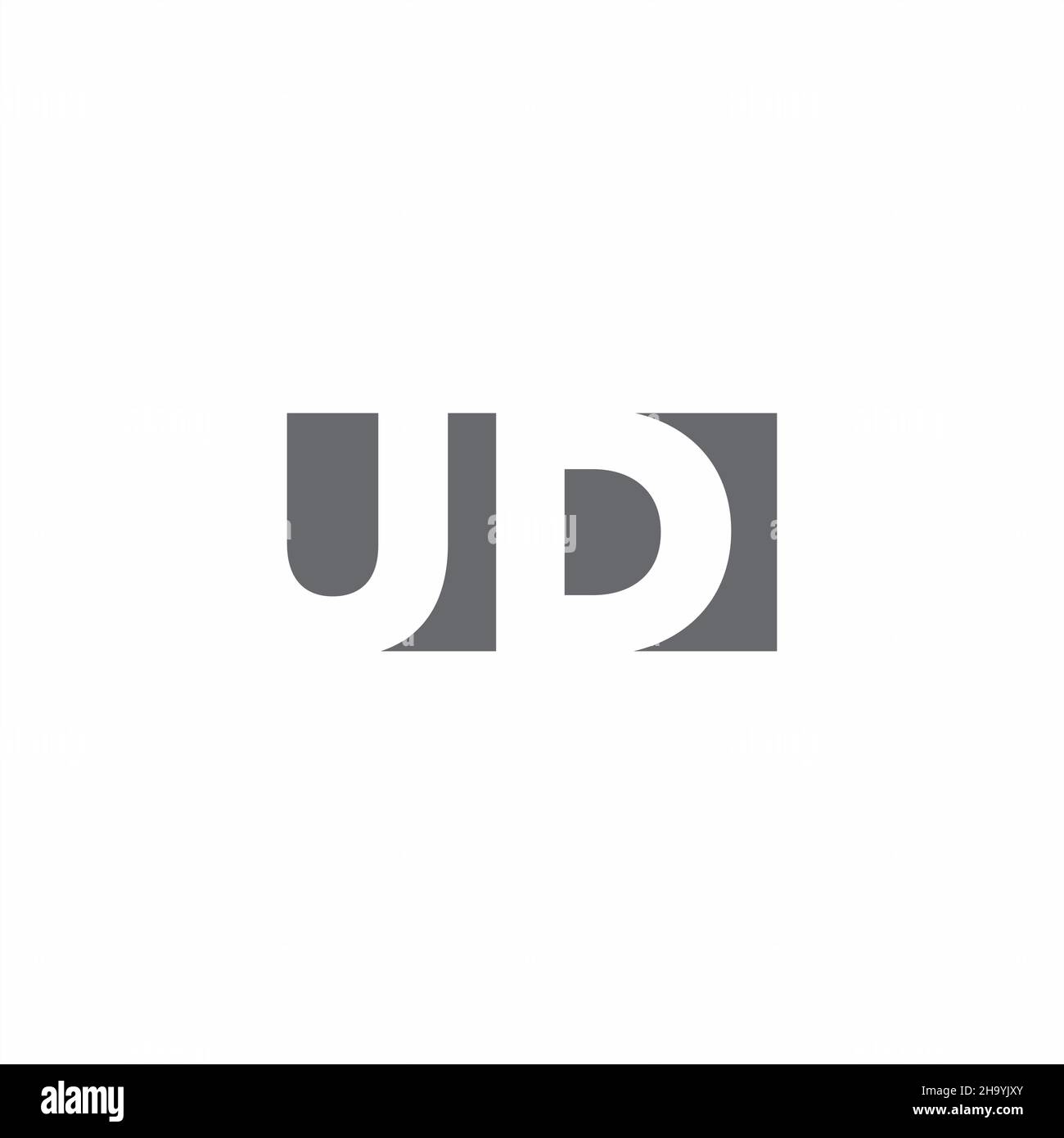 UD Logo monogram with negative space style design template isolated on ...