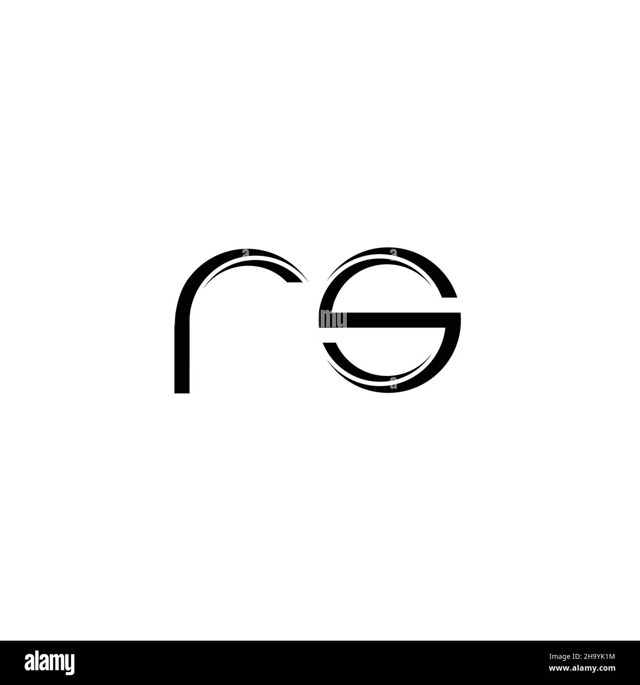 RS Logo monogram with slice rounded modern design template isolated on ...