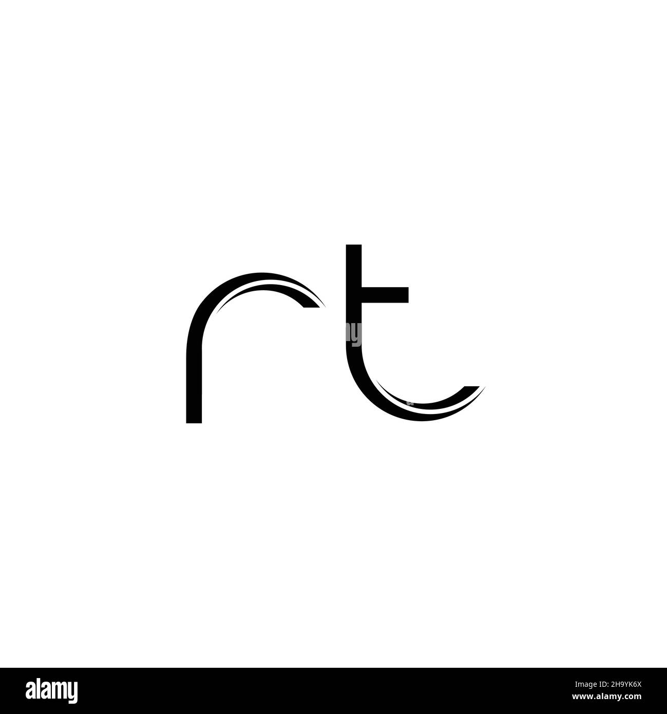 RT Logo monogram with slice rounded modern design template isolated on white background Stock ...