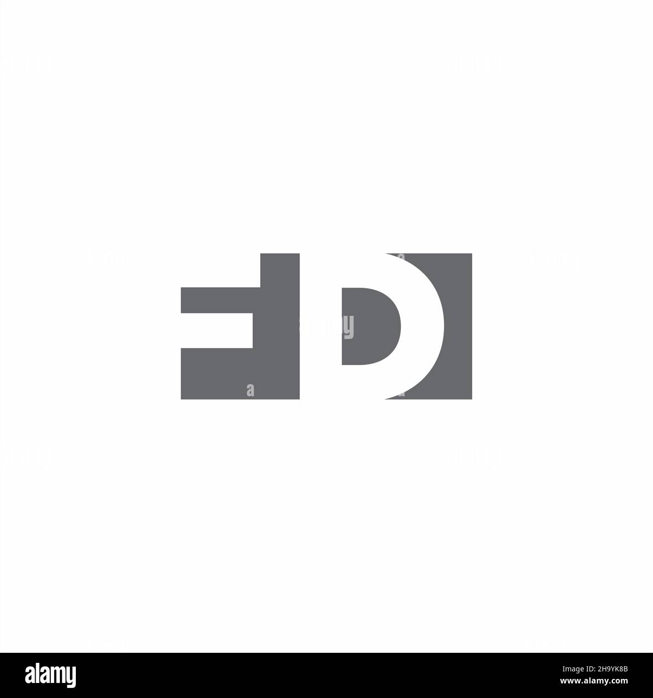 FD Logo monogram with negative space style design template isolated on ...