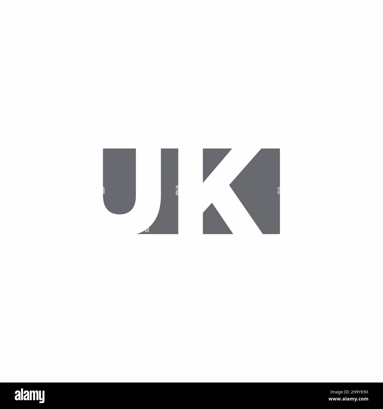 UK Logo monogram with negative space style design template isolated on ...