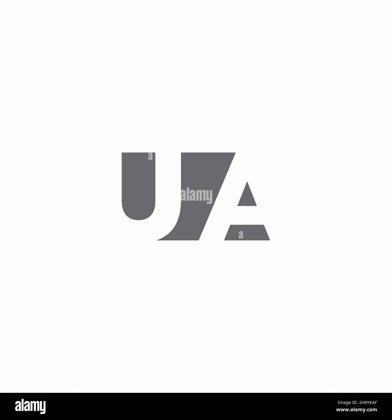 UA Logo monogram with negative space style design template isolated on ...