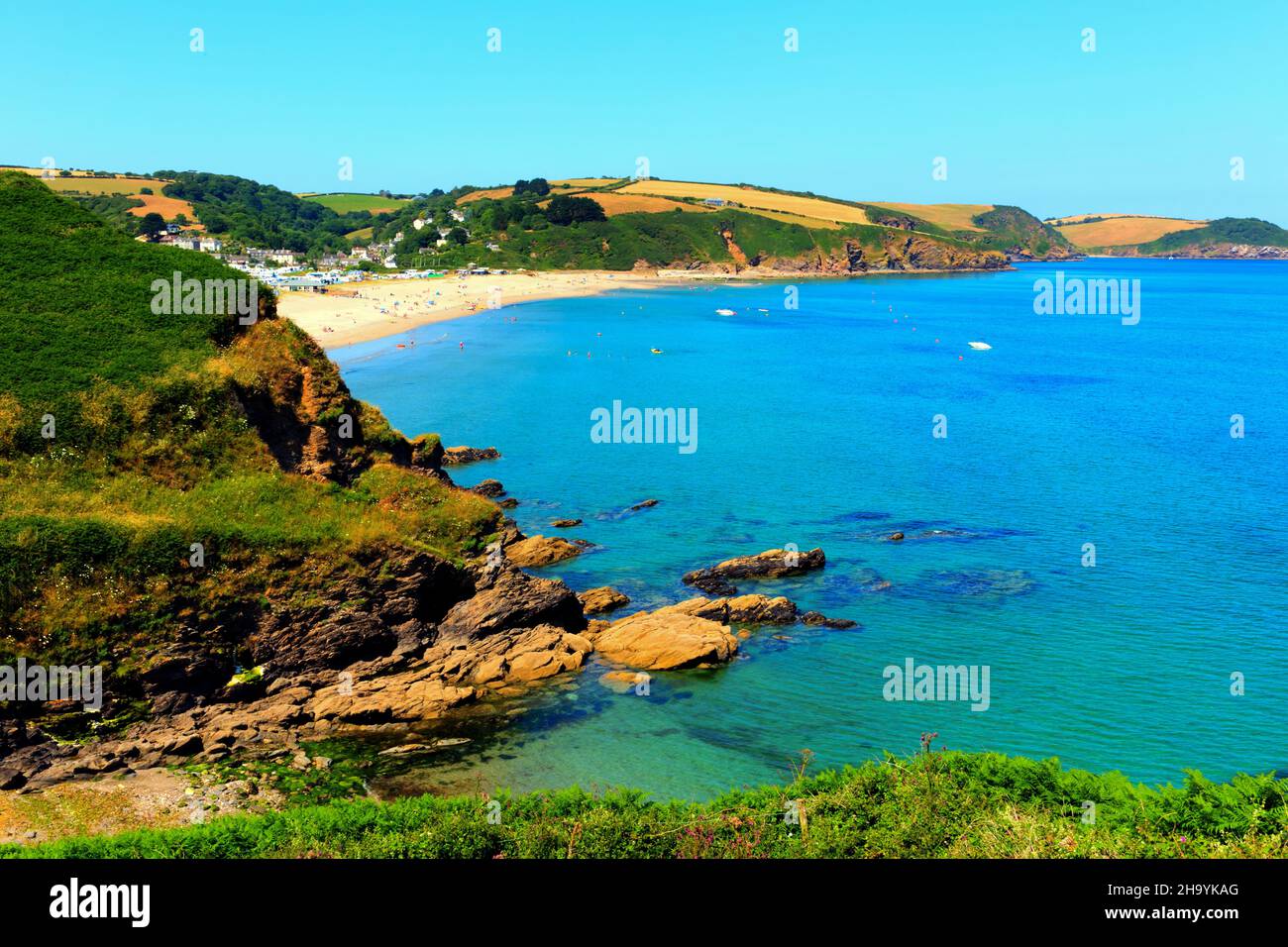 Pentewan Cornwall beach between Mevagissey and Porthpean England UK ...