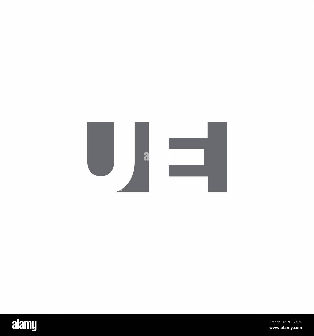 UE Logo monogram with negative space style design template isolated on ...