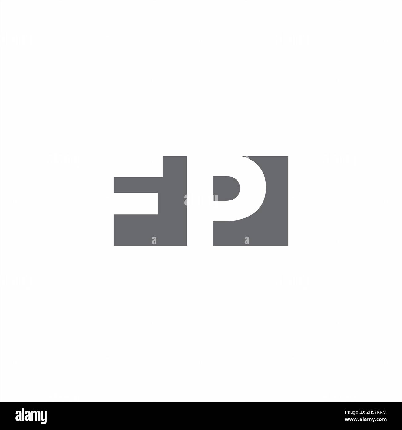 FP Logo monogram with negative space style design template isolated on ...