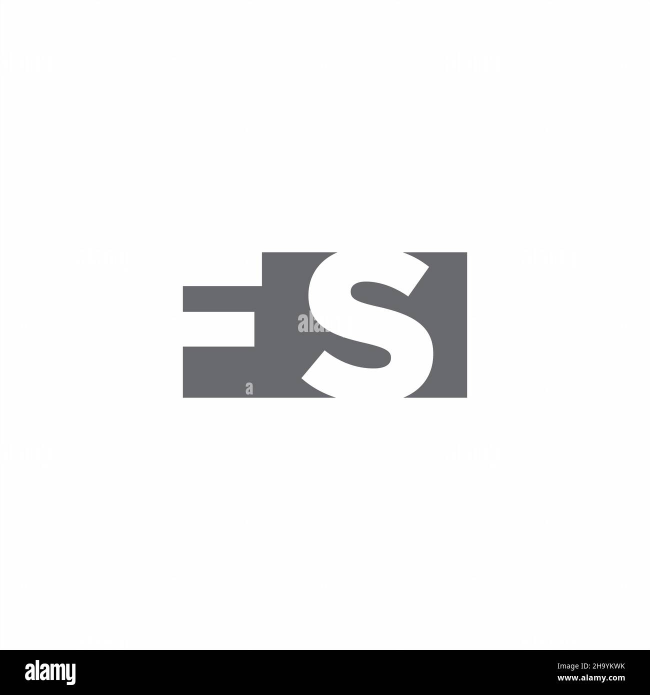 FS Logo monogram with negative space style design template isolated on ...