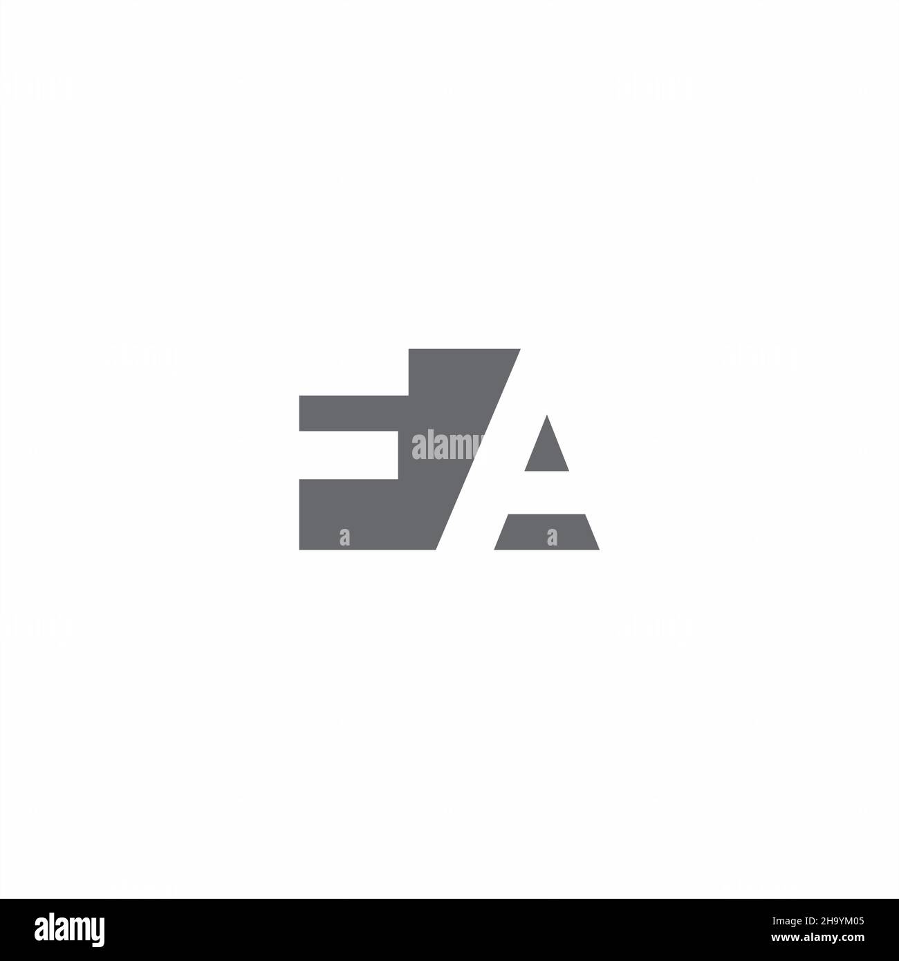 FA Logo monogram with negative space style design template isolated on ...