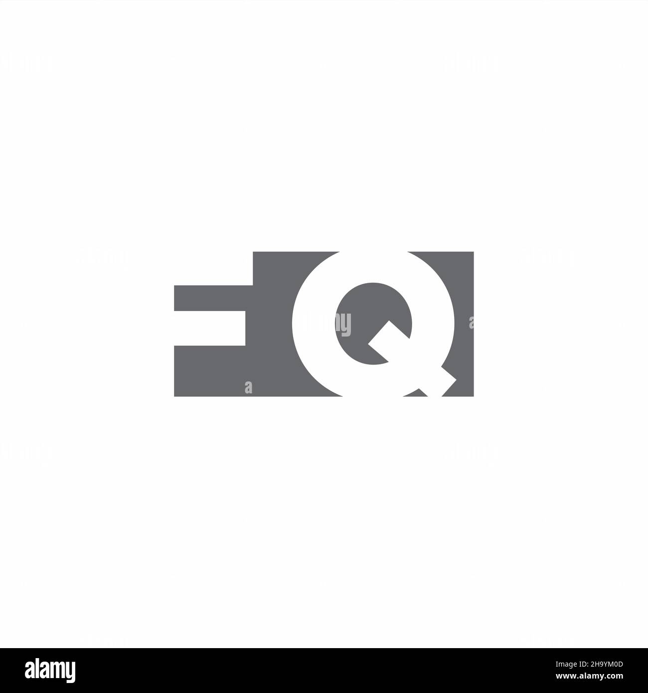 FQ Logo monogram with negative space style design template isolated on ...