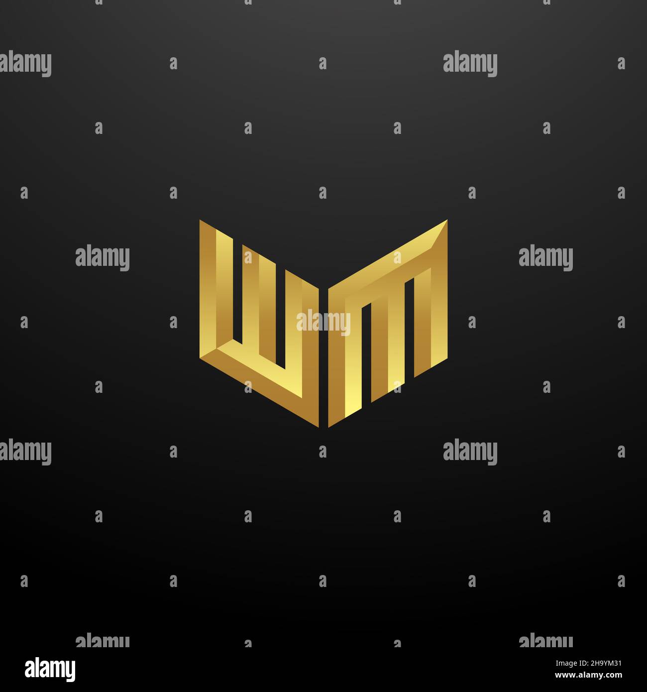 Letter wm vector vectors hi-res stock photography and images - Alamy