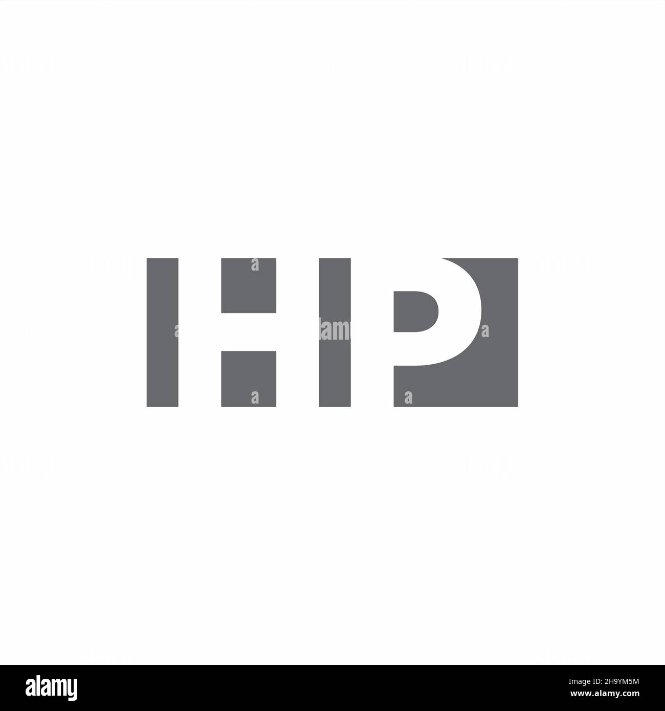 HP Logo monogram with negative space style design template isolated on ...