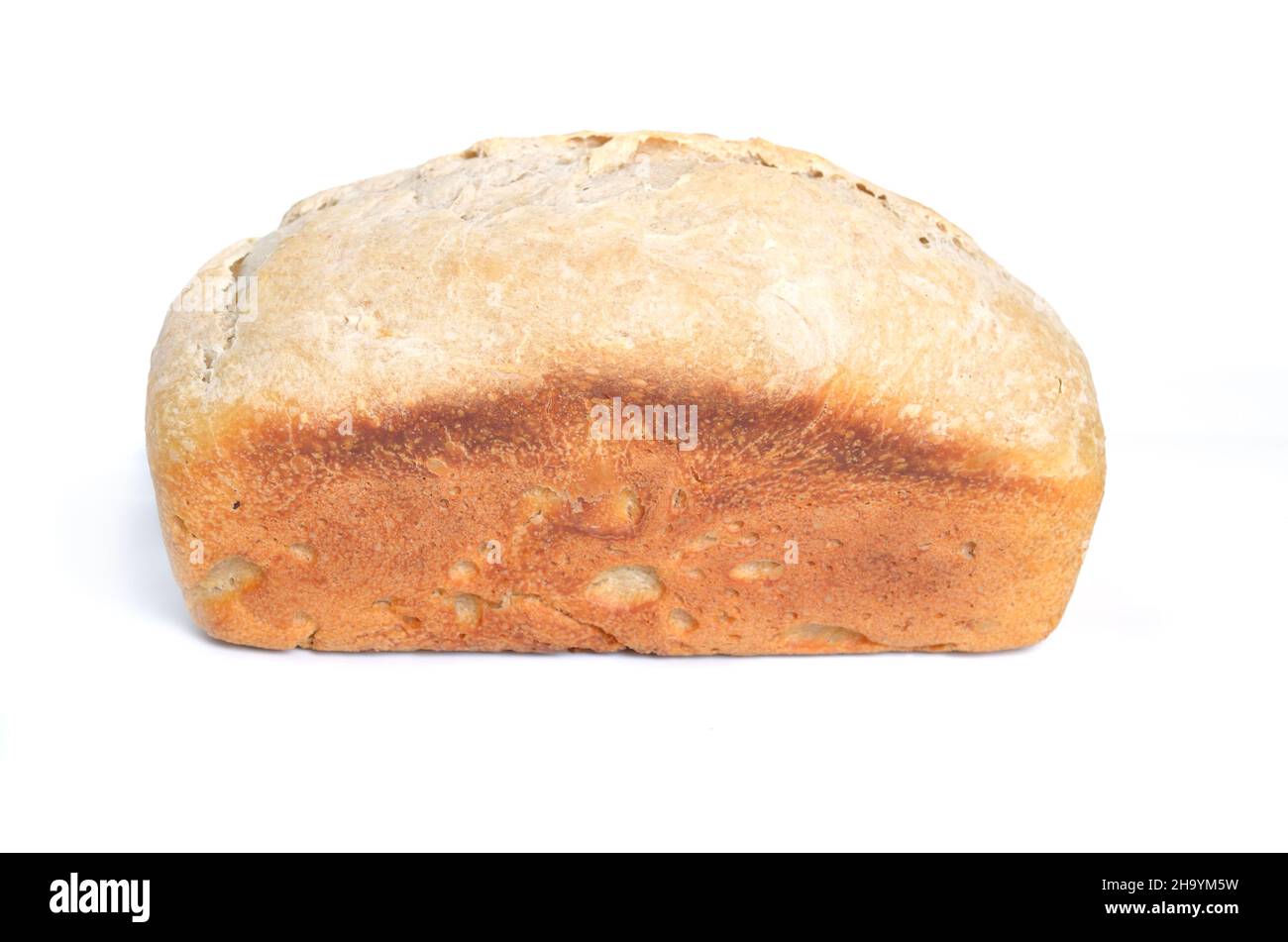 Square loaf of homemade sourdough bread. Isolated Stock Photo - Alamy