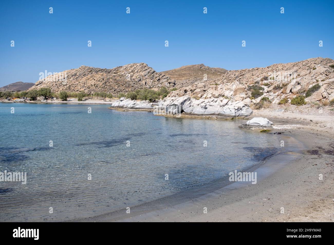 Kolymbithres beach at Paros island Cyclades Greece. Granite white rock ...