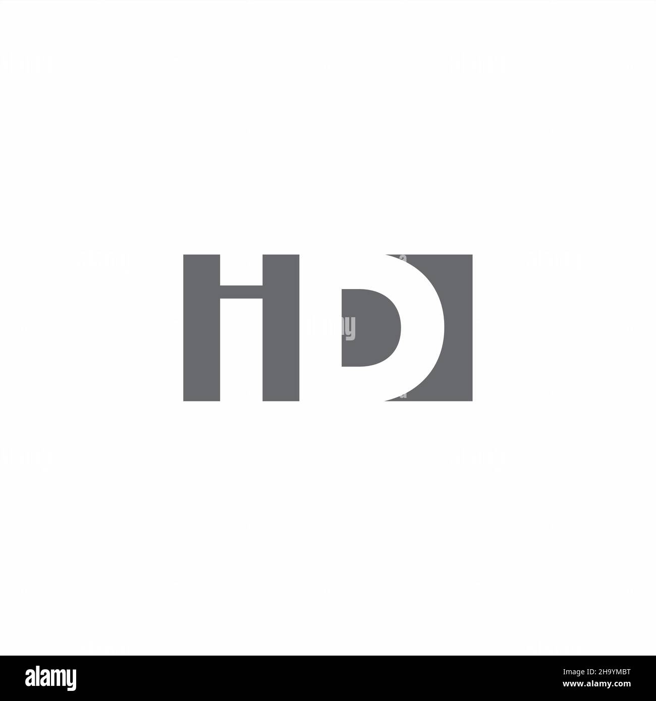 ID Logo monogram with negative space style design template isolated on ...