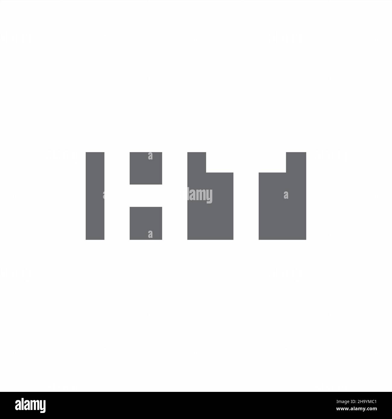 HT Logo monogram with negative space style design template isolated on ...