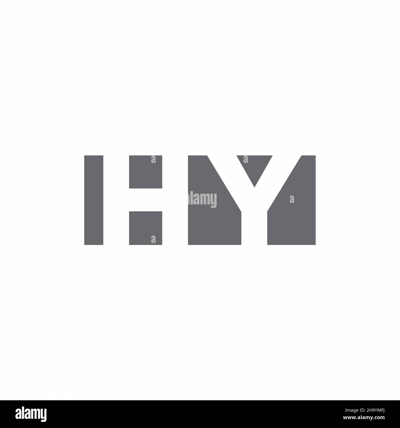 Yh negative space logo Stock Vector Images - Alamy