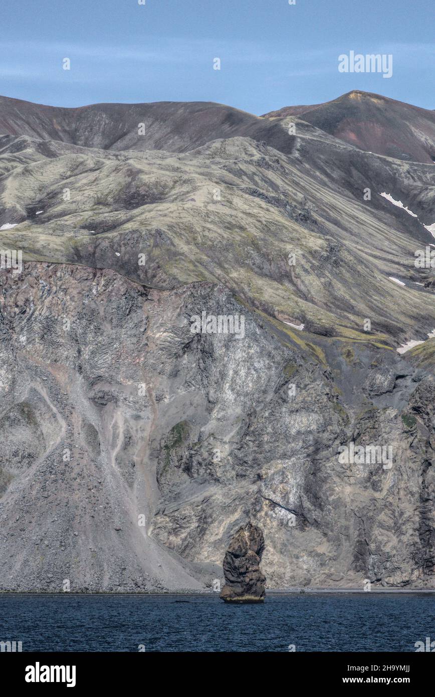Norwegian volcanic island of Jan Mayen in the North Atlantic Stock ...