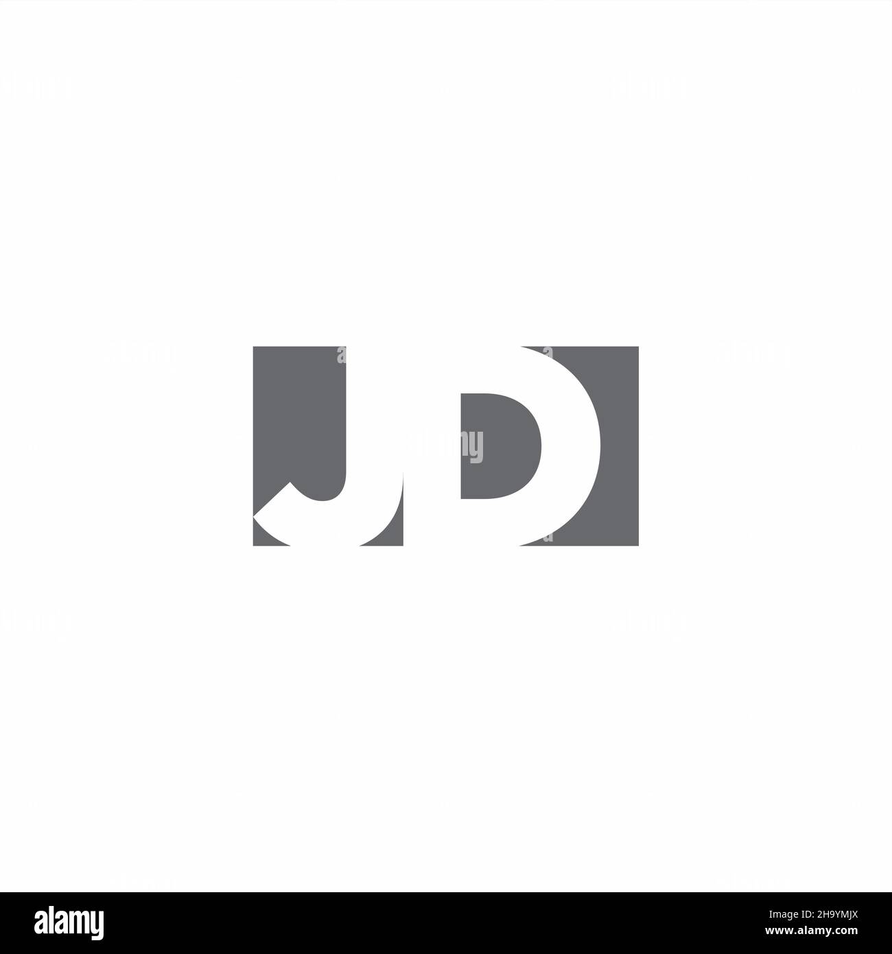 JD Logo monogram with negative space style design template isolated on ...