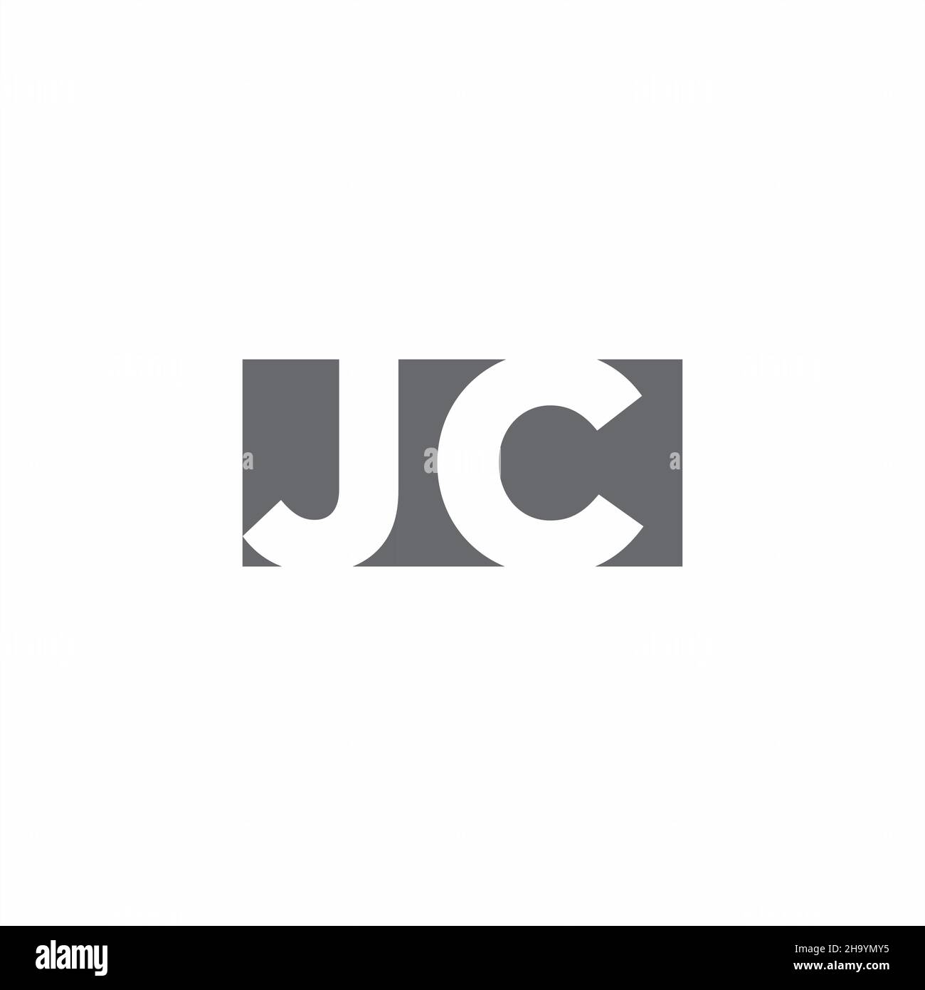 JC Logo monogram with negative space style design template isolated on ...