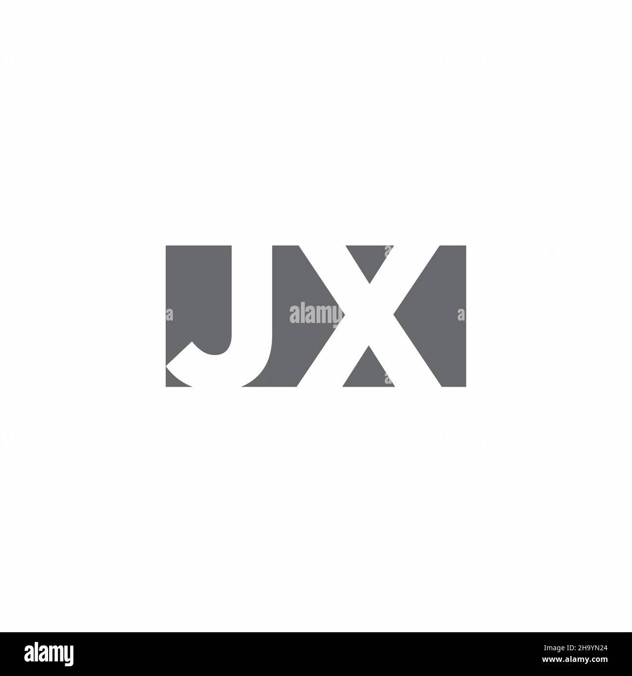 JX Logo monogram with negative space style design template isolated on ...