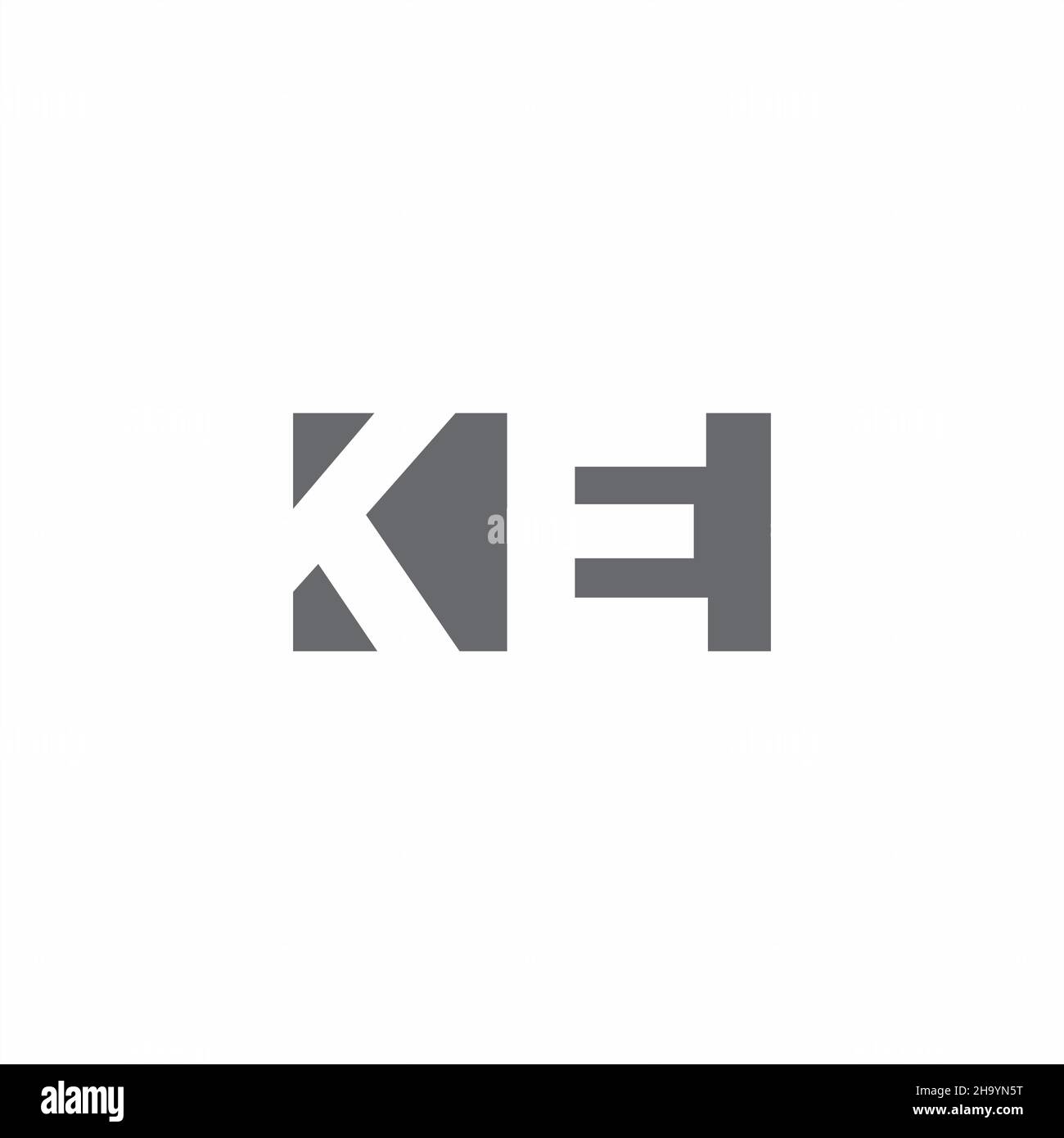 KE Logo monogram with negative space style design template isolated on ...