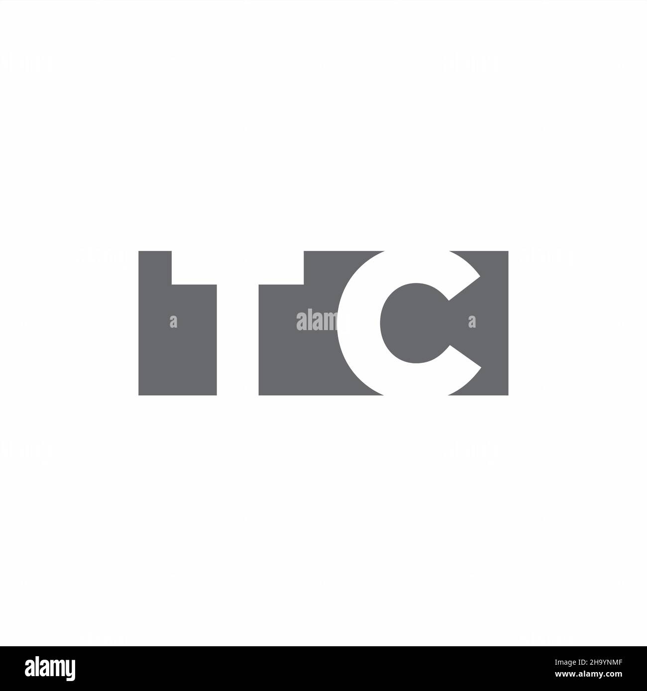 TC Logo monogram with negative space style design template isolated on ...
