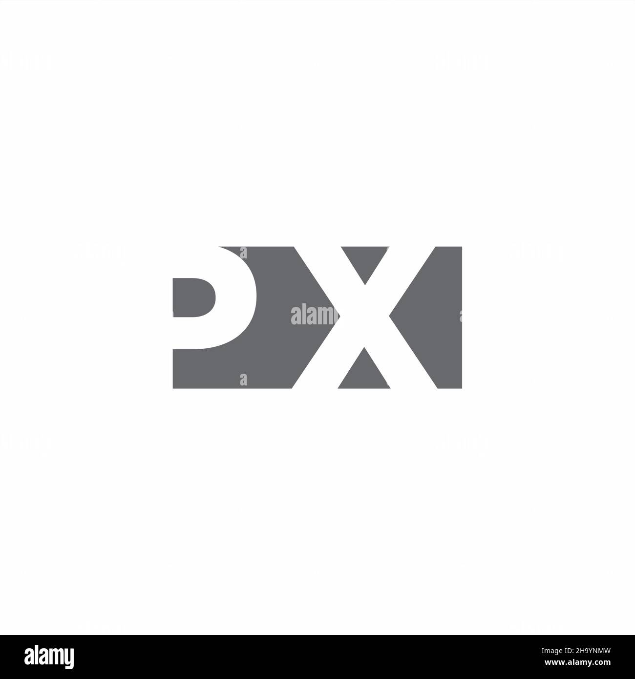 PX Logo monogram with negative space style design template isolated on ...