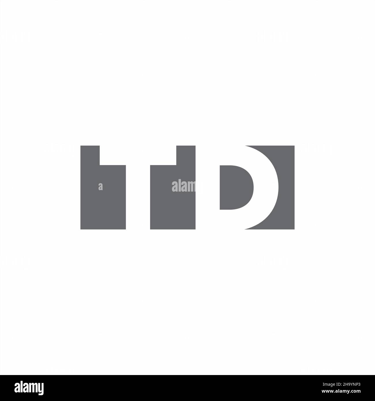 TD Logo monogram with negative space style design template isolated on ...