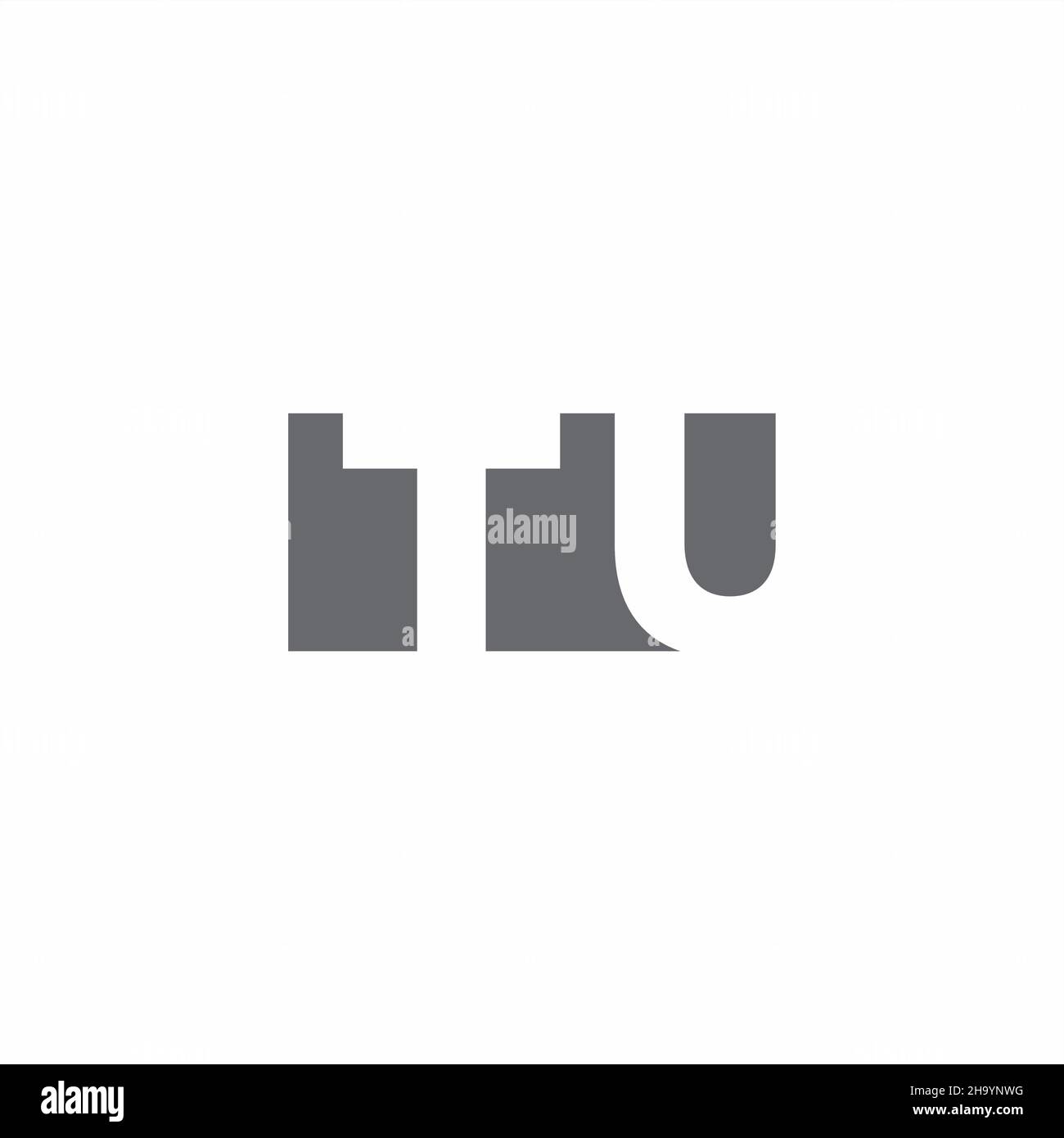 TU Logo monogram with negative space style design template isolated on ...