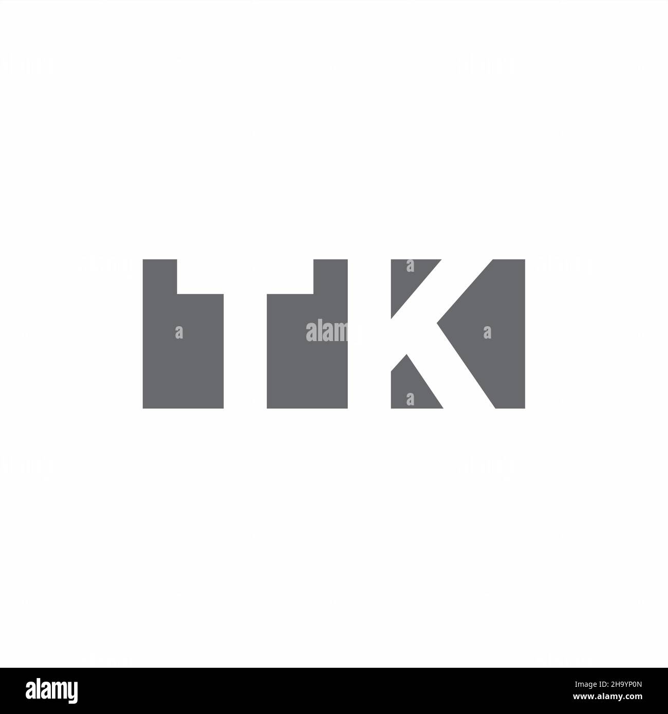 TK Logo monogram with negative space style design template isolated on ...