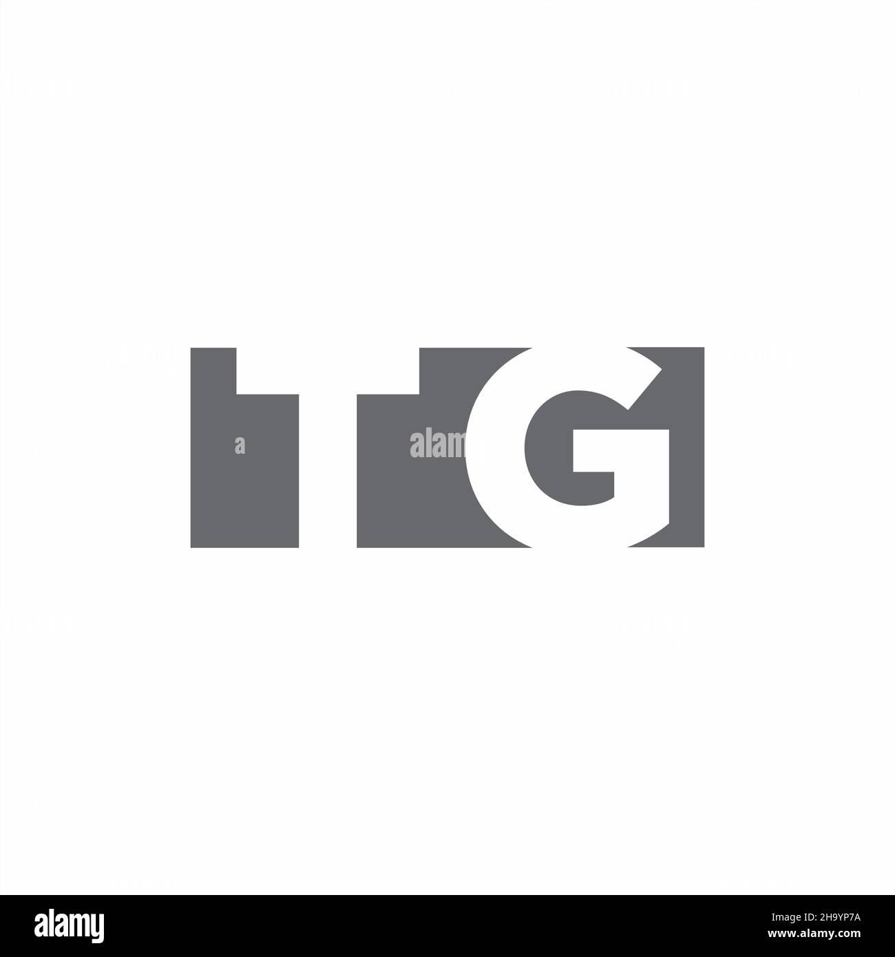 TG Logo monogram with negative space style design template isolated on ...