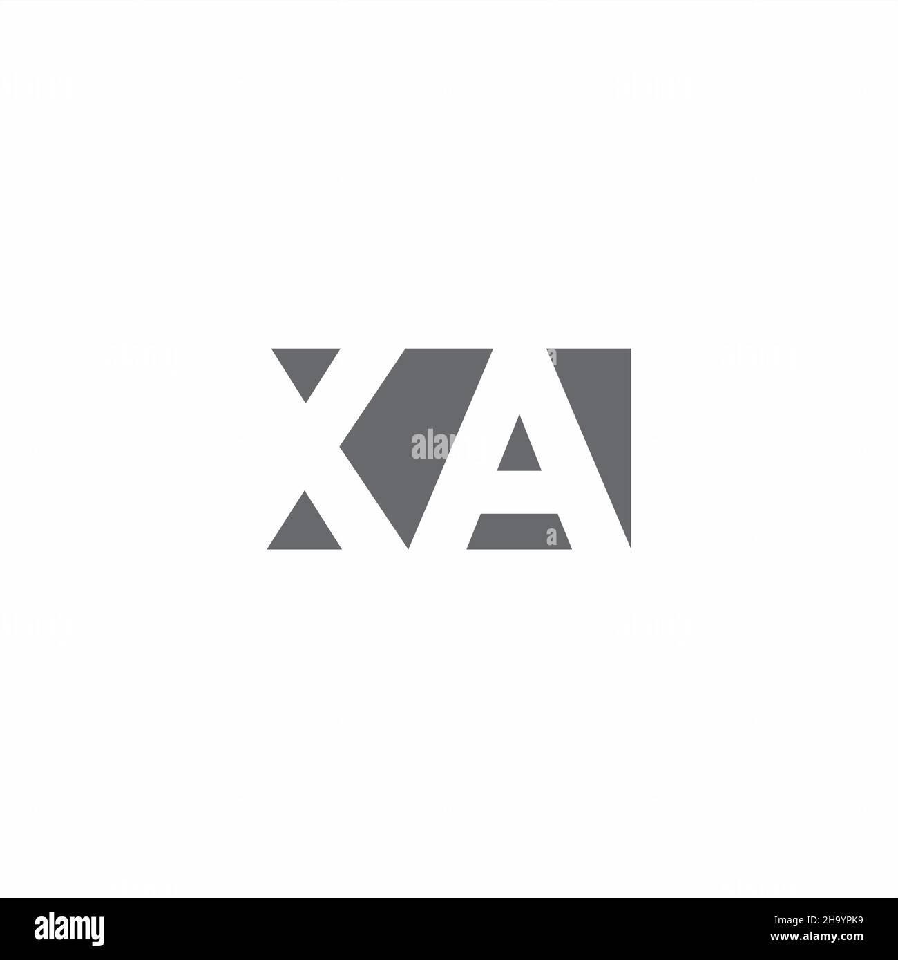 XA Logo monogram with negative space style design template isolated on ...