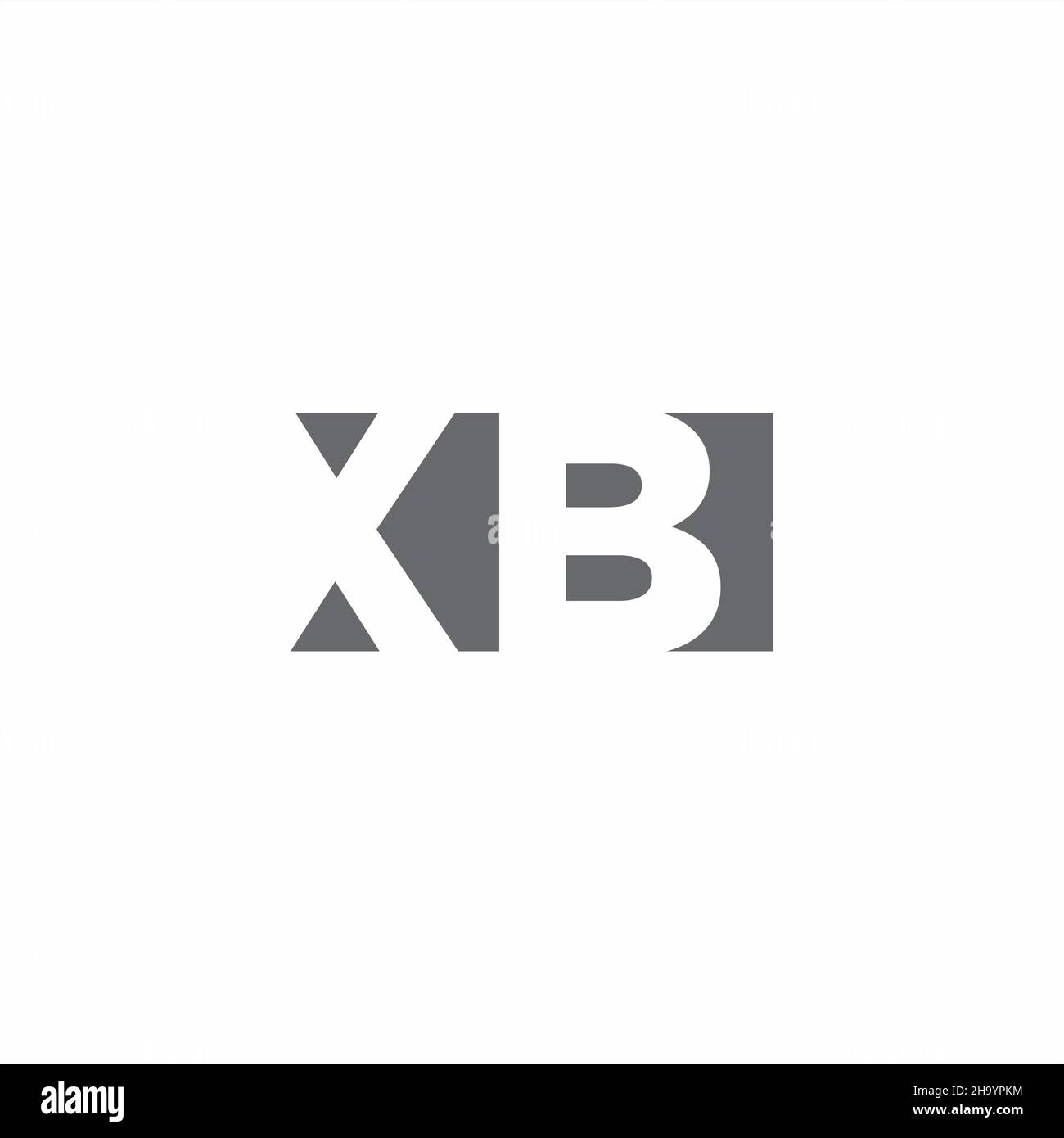 XB Logo monogram with negative space style design template isolated on ...
