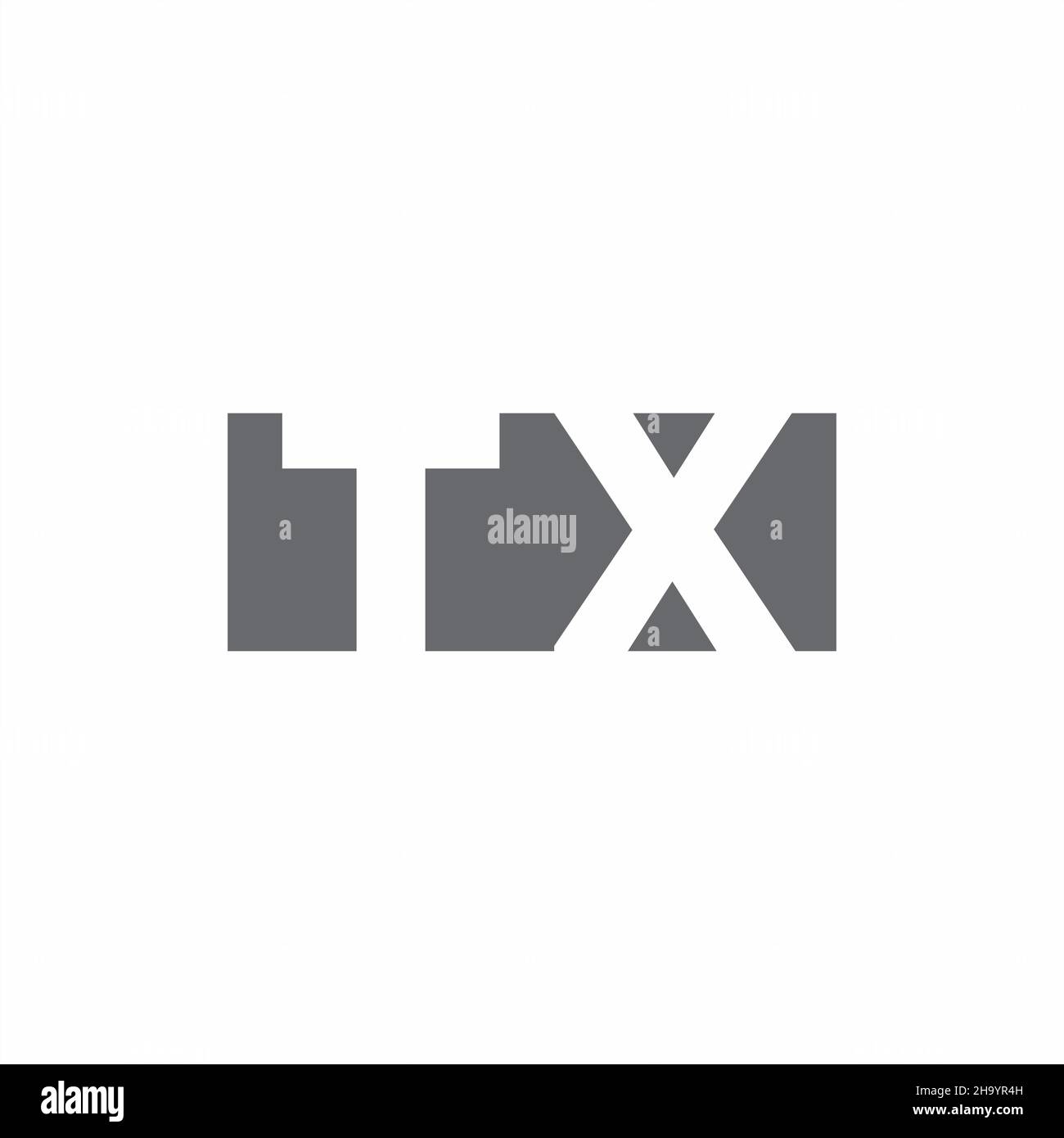 TX Logo monogram with negative space style design template isolated on ...