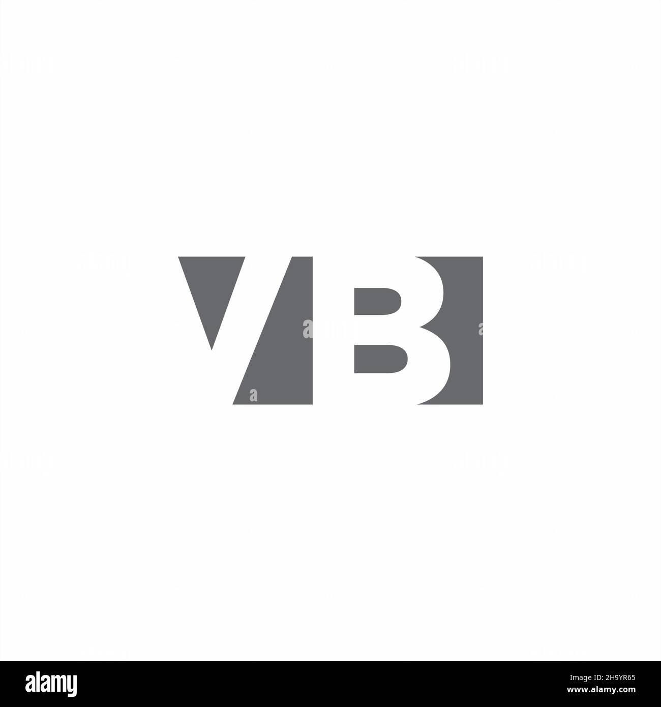 VB Logo monogram with negative space style design template isolated on ...