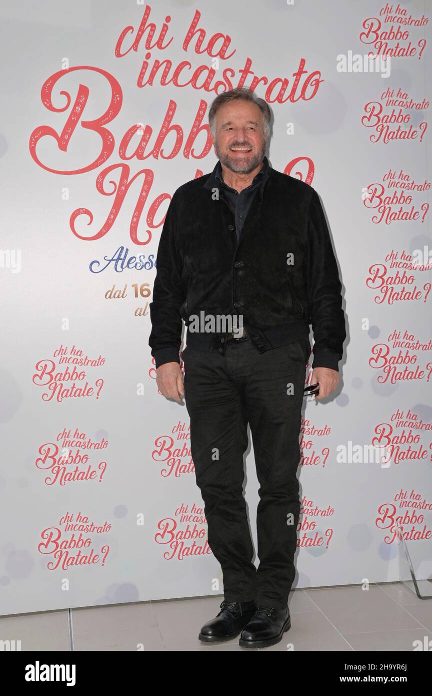 Rome, Italy. 09th Dec, 2021. Christian De Sica attends at the photocall ...