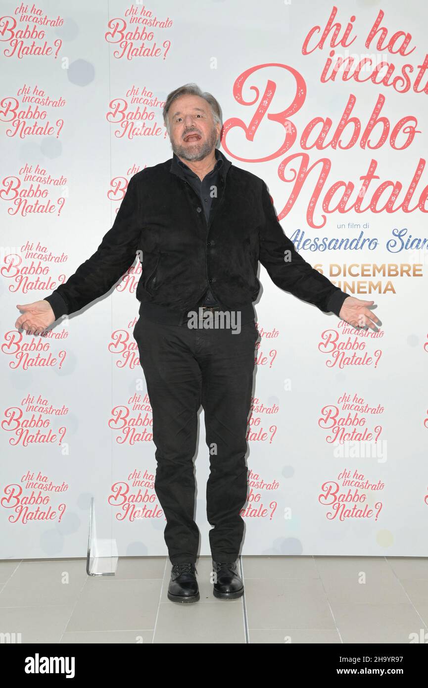 Rome, Italy. 09th Dec, 2021. Christian De Sica attends the photocall ...
