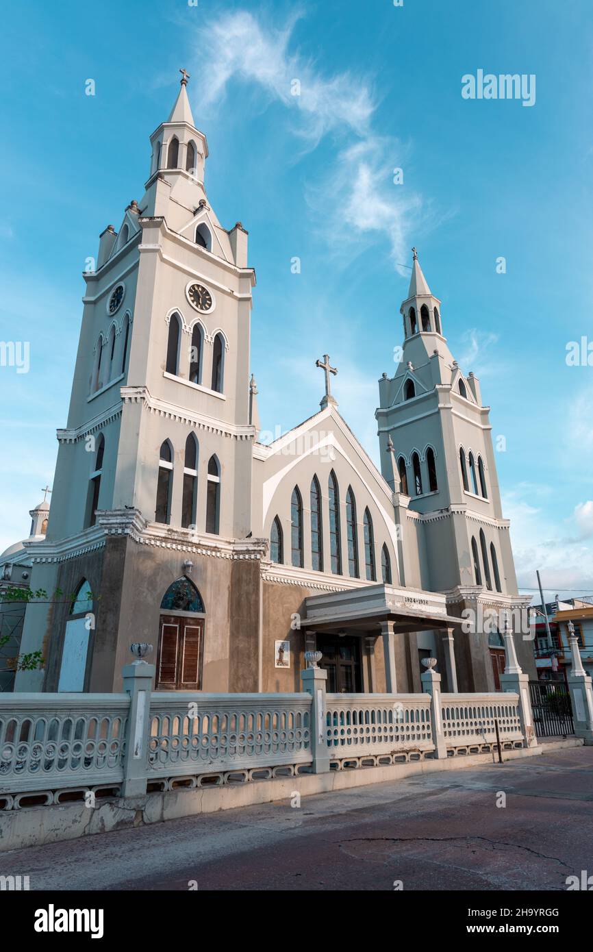 Ancient church at the square of Aguada, Puerto Rico Stock Photo - Alamy