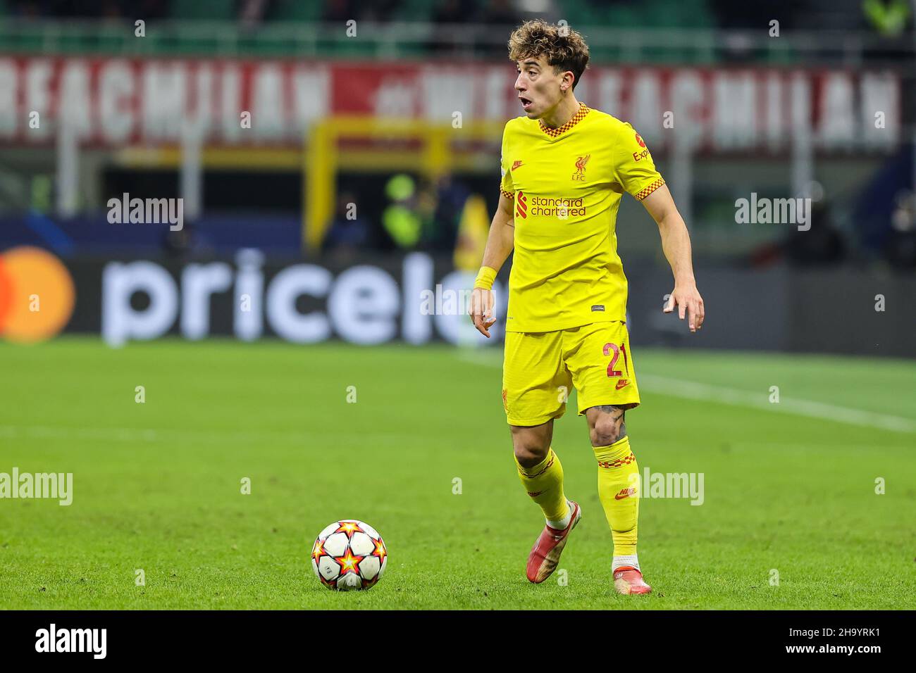 Kostas Tsimikas of Liverpool FC in action during the UEFA Champions ...